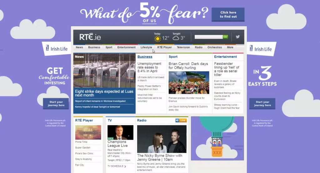 RTÉ Gets into the Comfortable Zone with Irish Life Campaign | AdWorld.ie